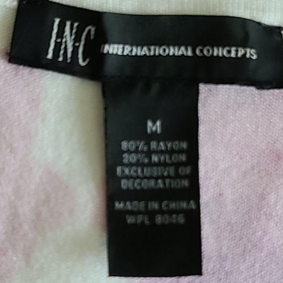 INC International Concepts | Tops | Inc Top White Background Flowers ...